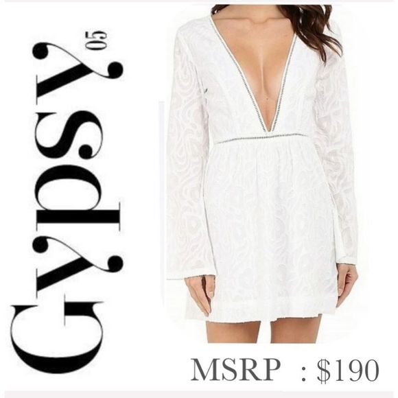 Gypsy 05 | Dresses | Newgypsy 5 Bell Sleeveboho White Summer Mini Lace ...